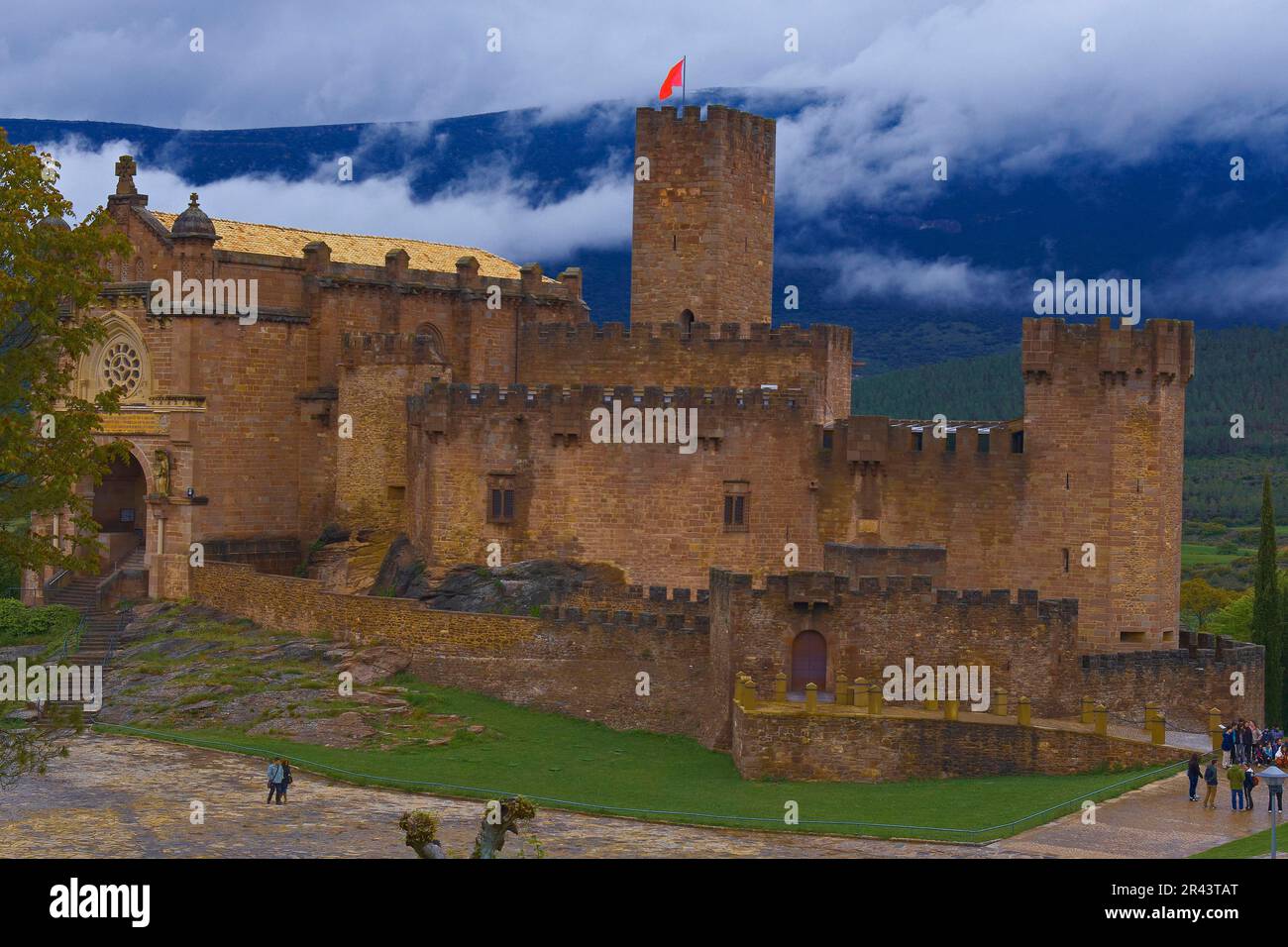 Castle of Javier, Javier, Way of St. James, Navarre, Spain Stock Photo ...