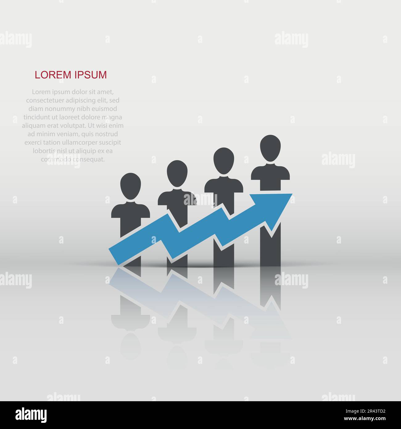 Performance icon in flat style. Career vector illustration on white ...