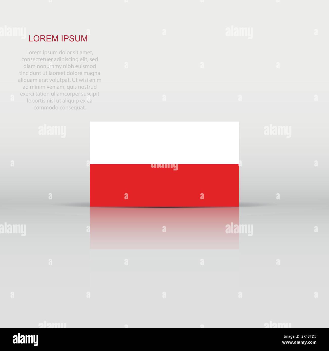 Poland flag icon in flat style. National sign vector illustration ...