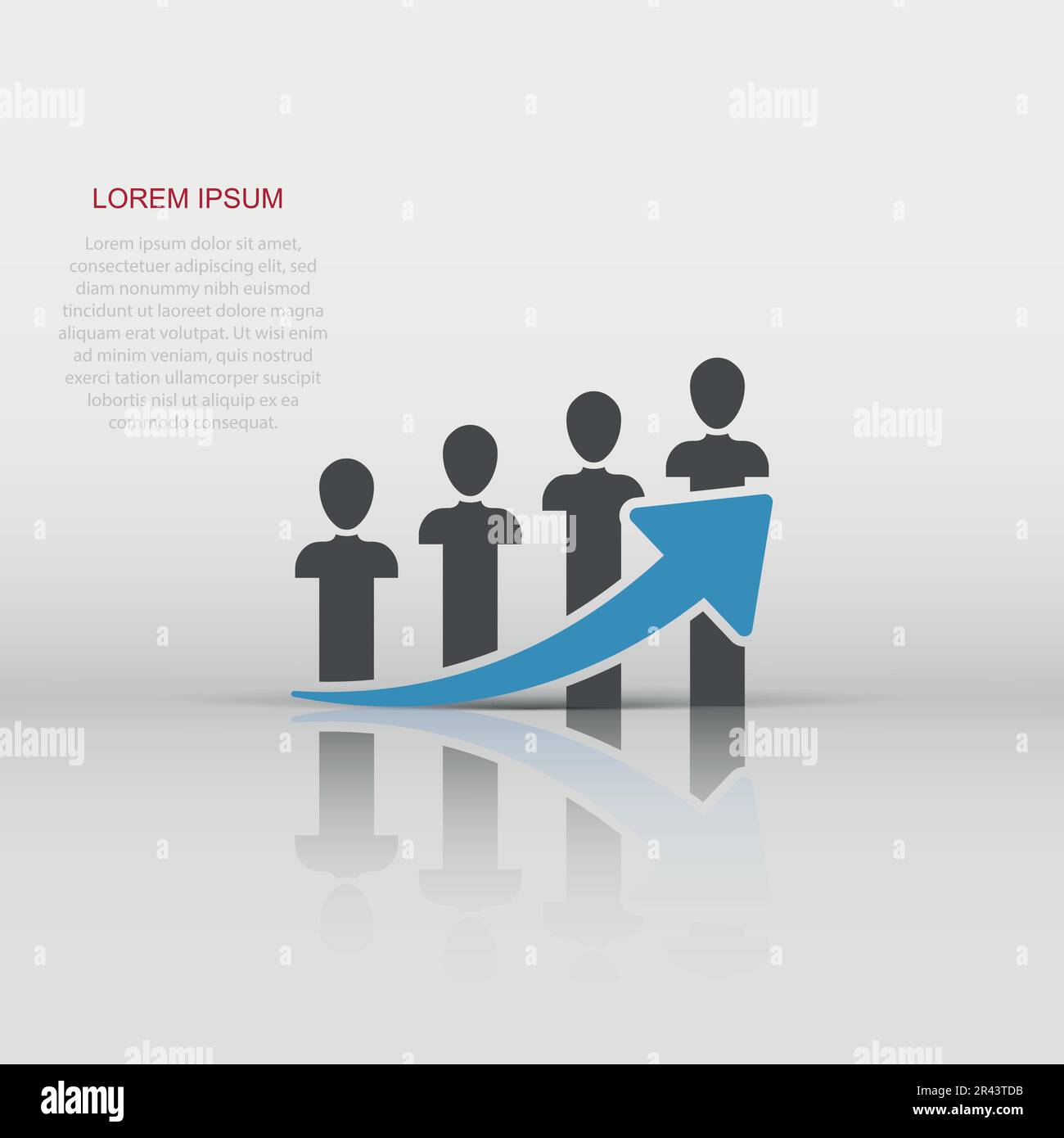 Performance icon in flat style. Career vector illustration on white ...