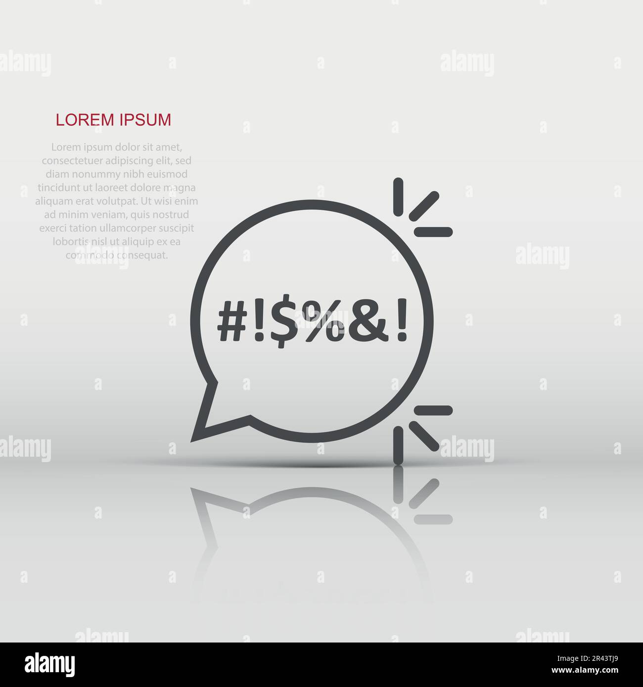 Shout Speech Bubble Icon In Flat Style Complain Vector Illustration On