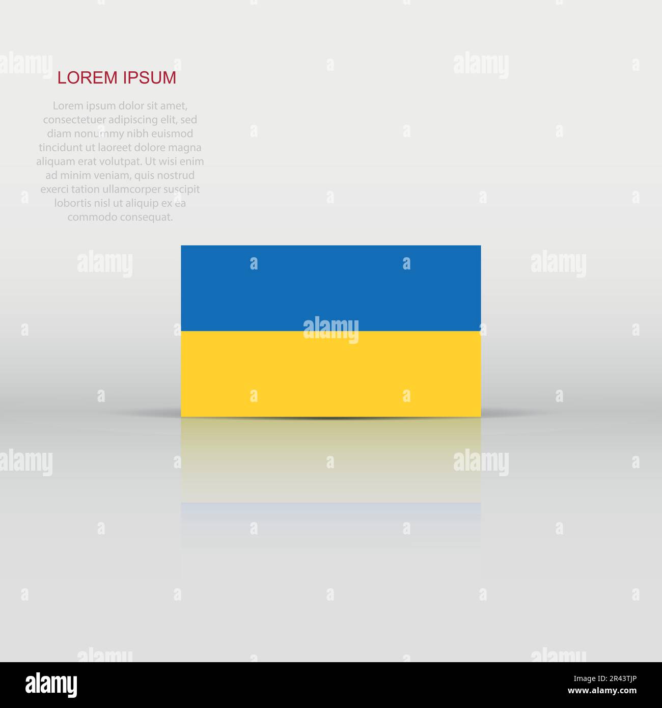Ukraine flag icon in flat style. National sign vector illustration ...
