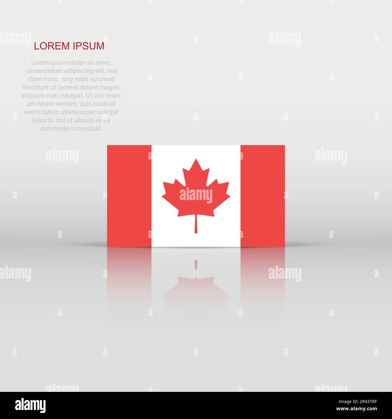 Canada flag icon in flat style. Canadian national sign vector ...