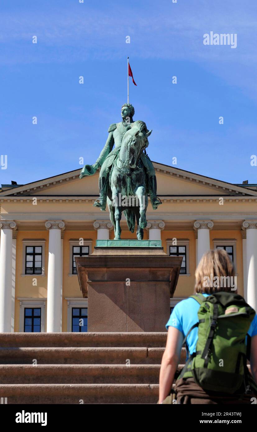 Equestrian statue of King Charles III John, Castle, Det kongelige slott ...