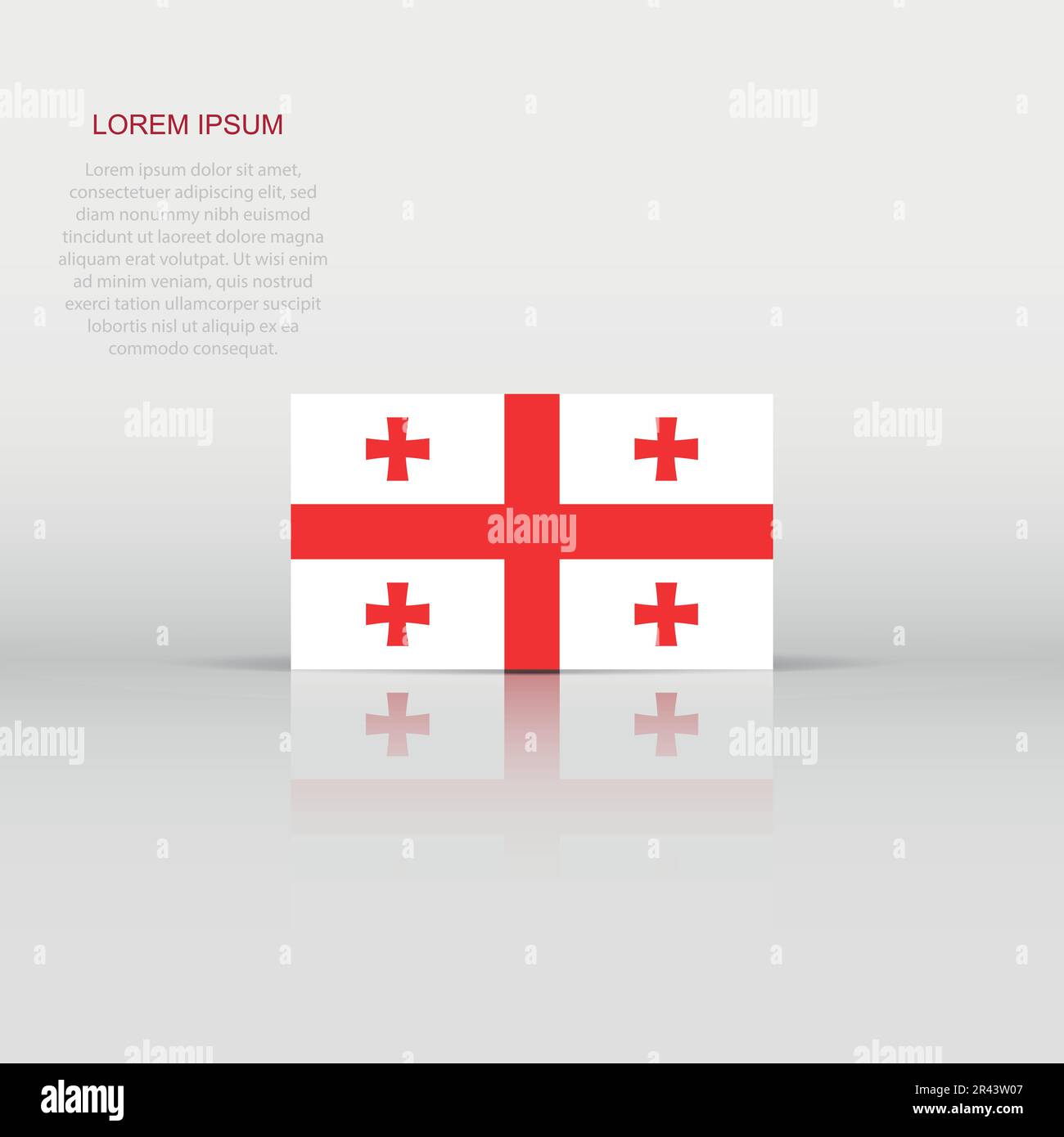Georgia flag icon in flat style. National sign vector illustration ...