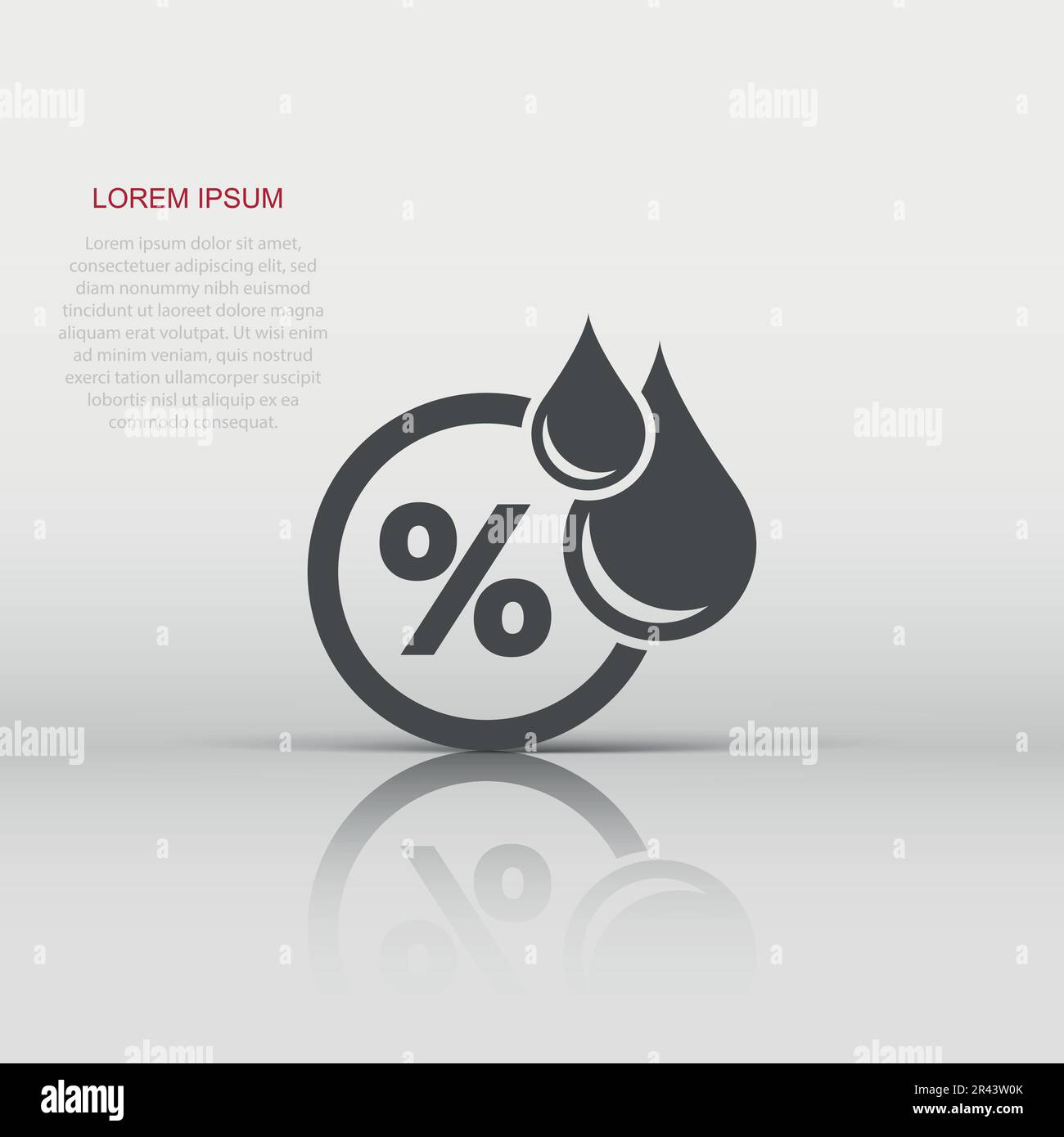 Humidity icon in flat style. Climate vector illustration on white ...