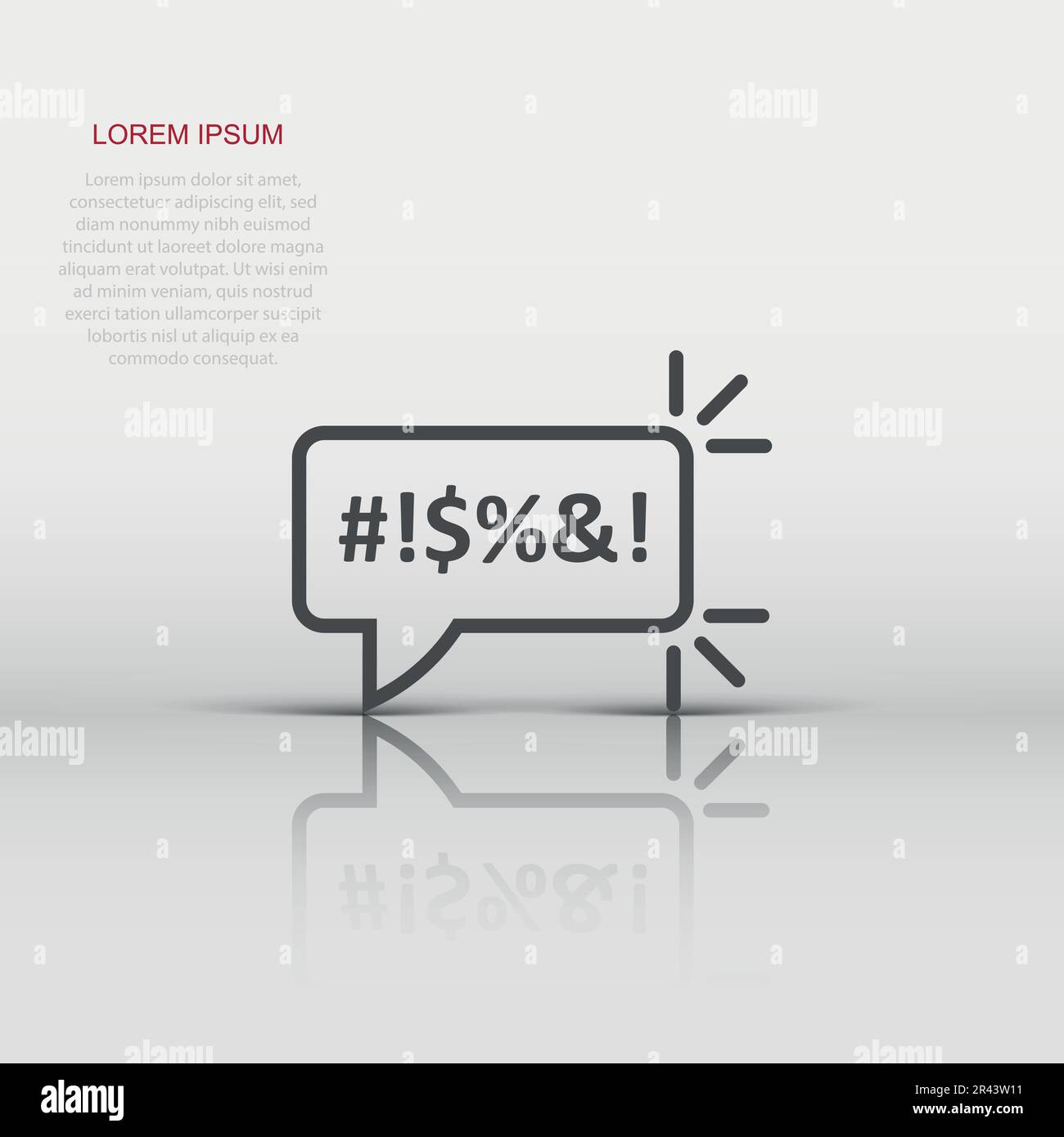 Shout Speech Bubble Icon In Flat Style Complain Vector Illustration On