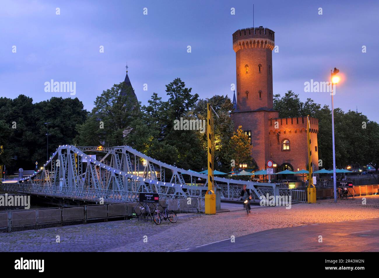 Malakoff Tower, Deutz Swing Bridge Rheinauhafen, Cologne, North Rhine ...