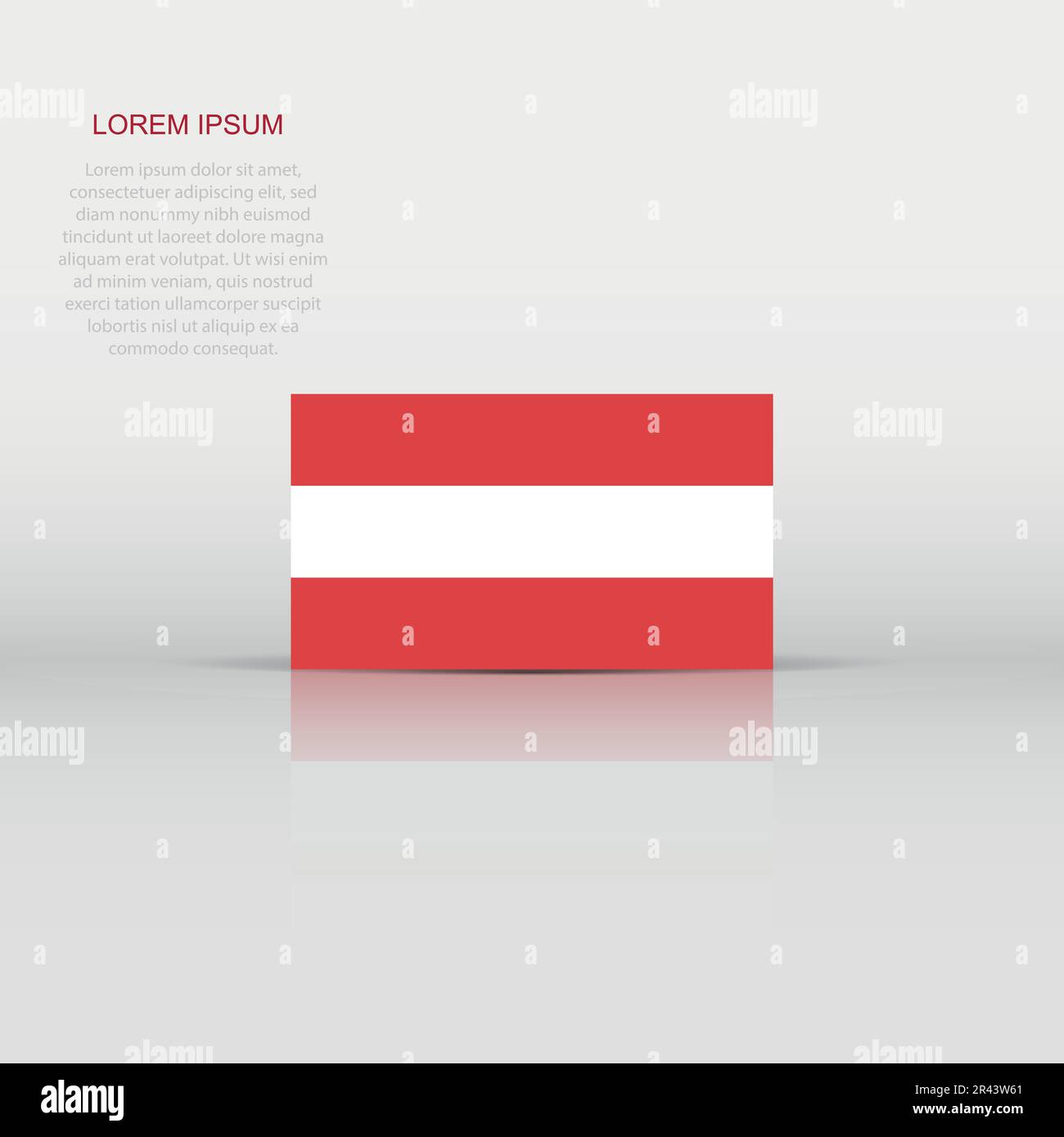 Austria flag icon in flat style. National sign vector illustration ...
