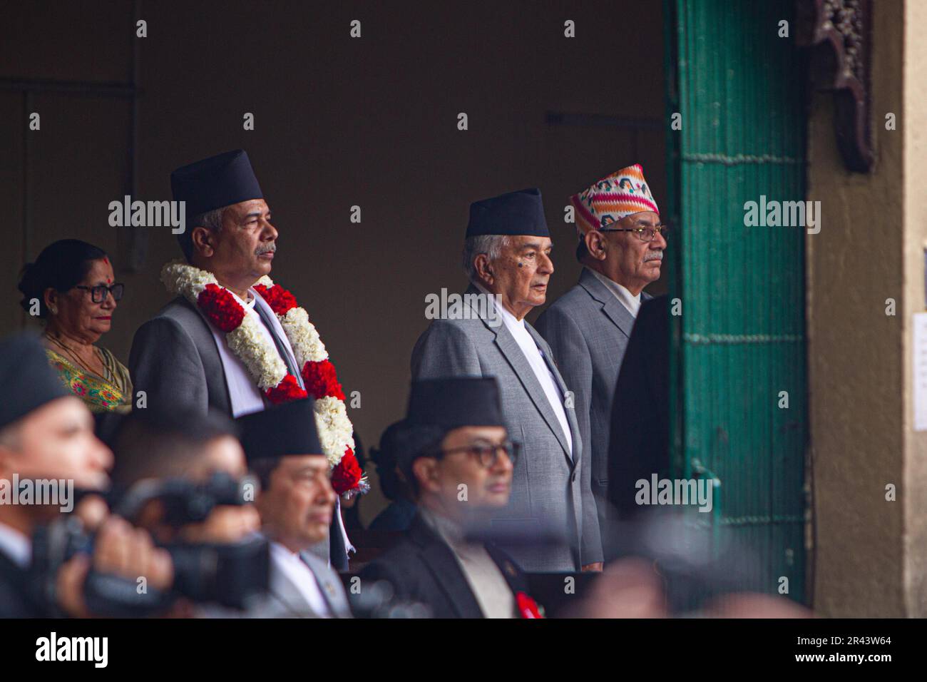 Newly elected President of Democratic Nepal "Ram Chandra Poudel"(C ...
