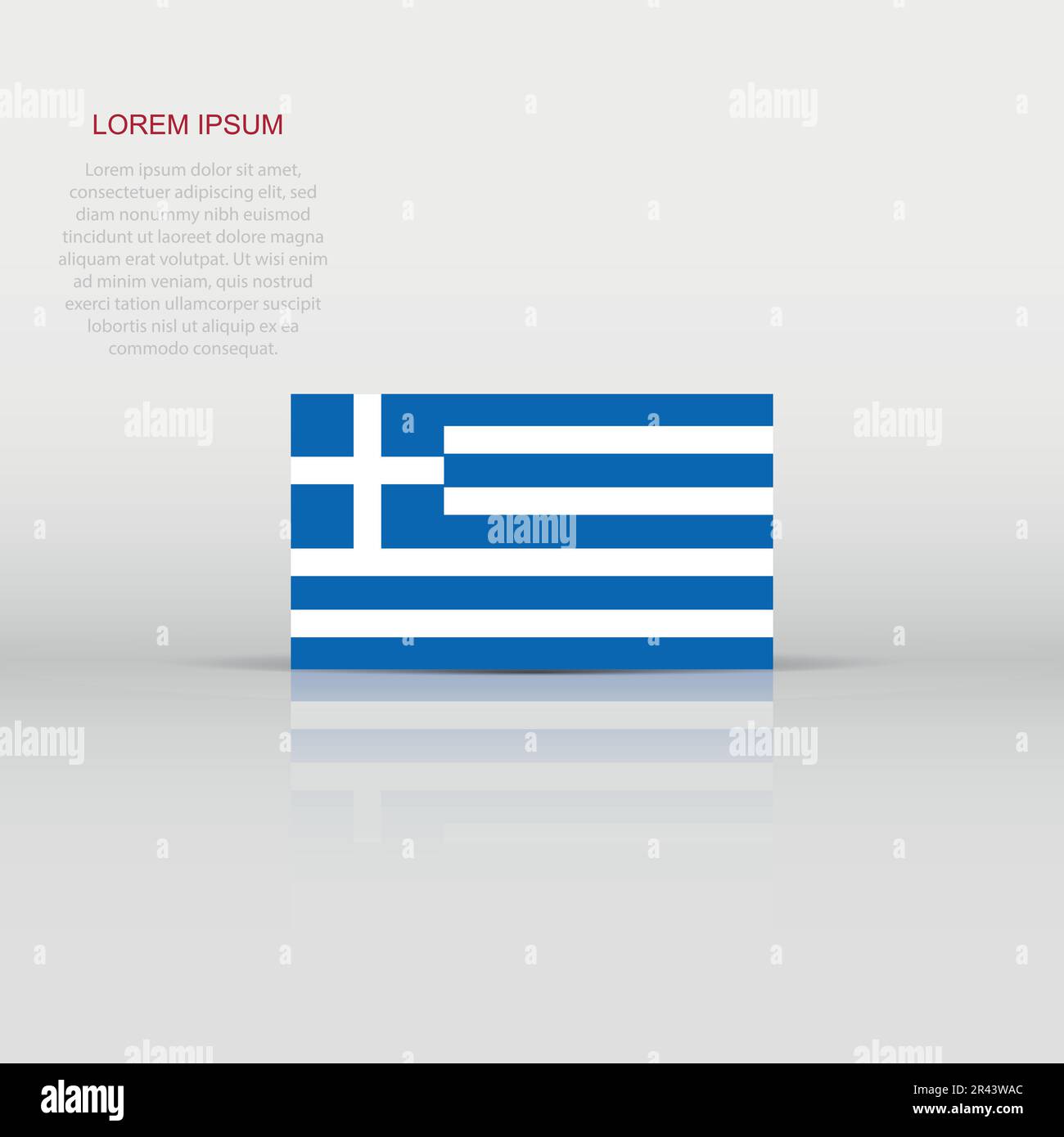 Greece flag icon in flat style. National sign vector illustration ...