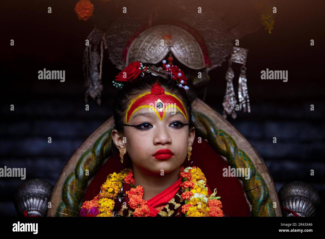 Living Goddess "Kumari" of Lalitpur takes part in an annual Bhoto Jatra ...