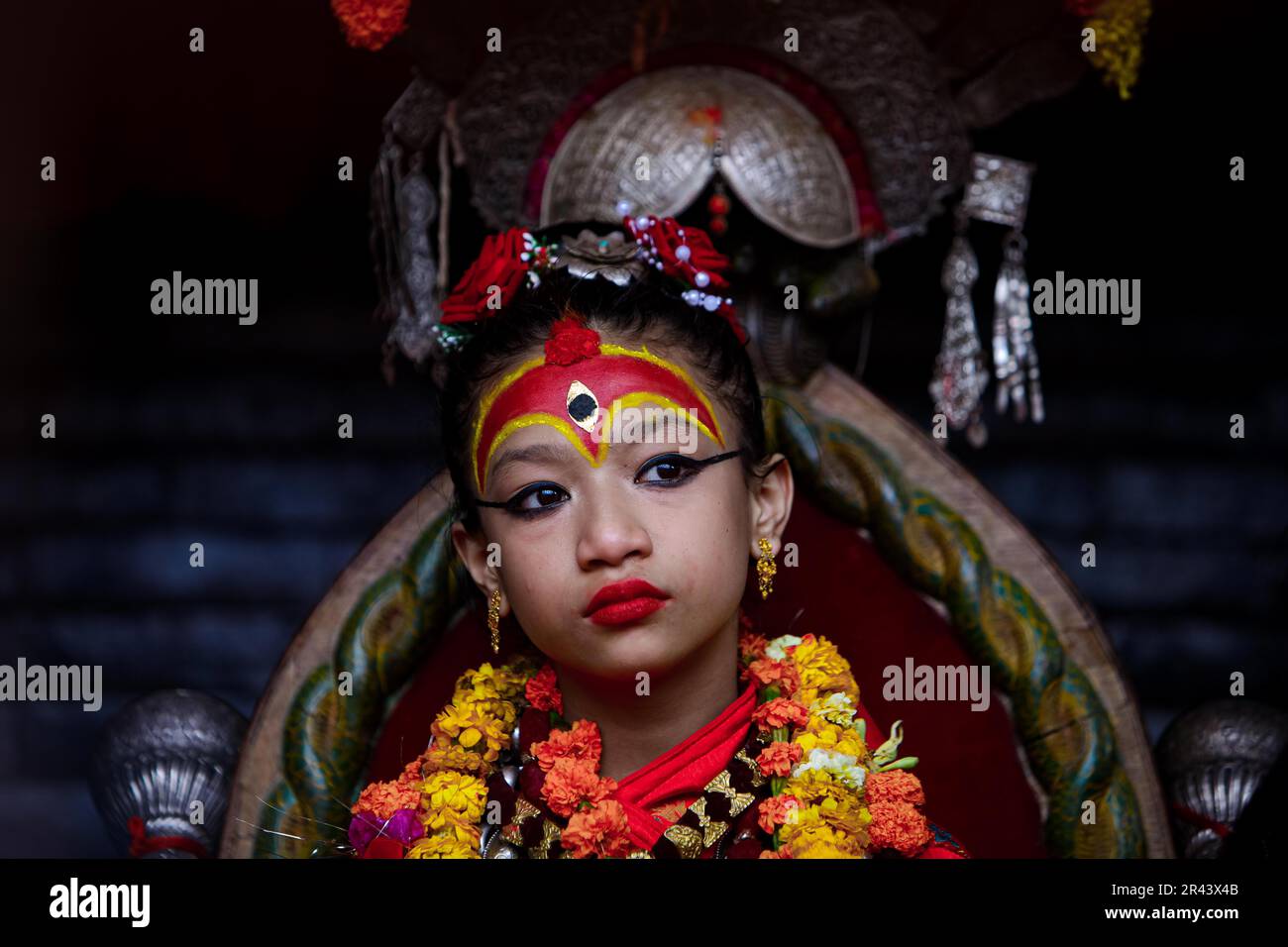 Living Goddess "Kumari" of Lalitpur takes part in an annual Bhoto Jatra ...