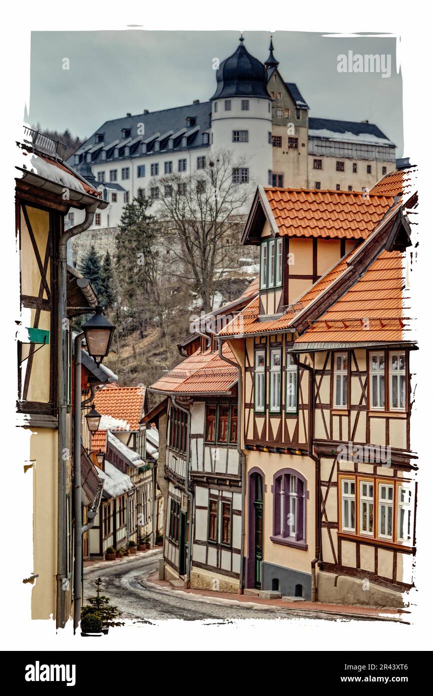 Old german timbered house Cut Out Stock Images & Pictures - Alamy