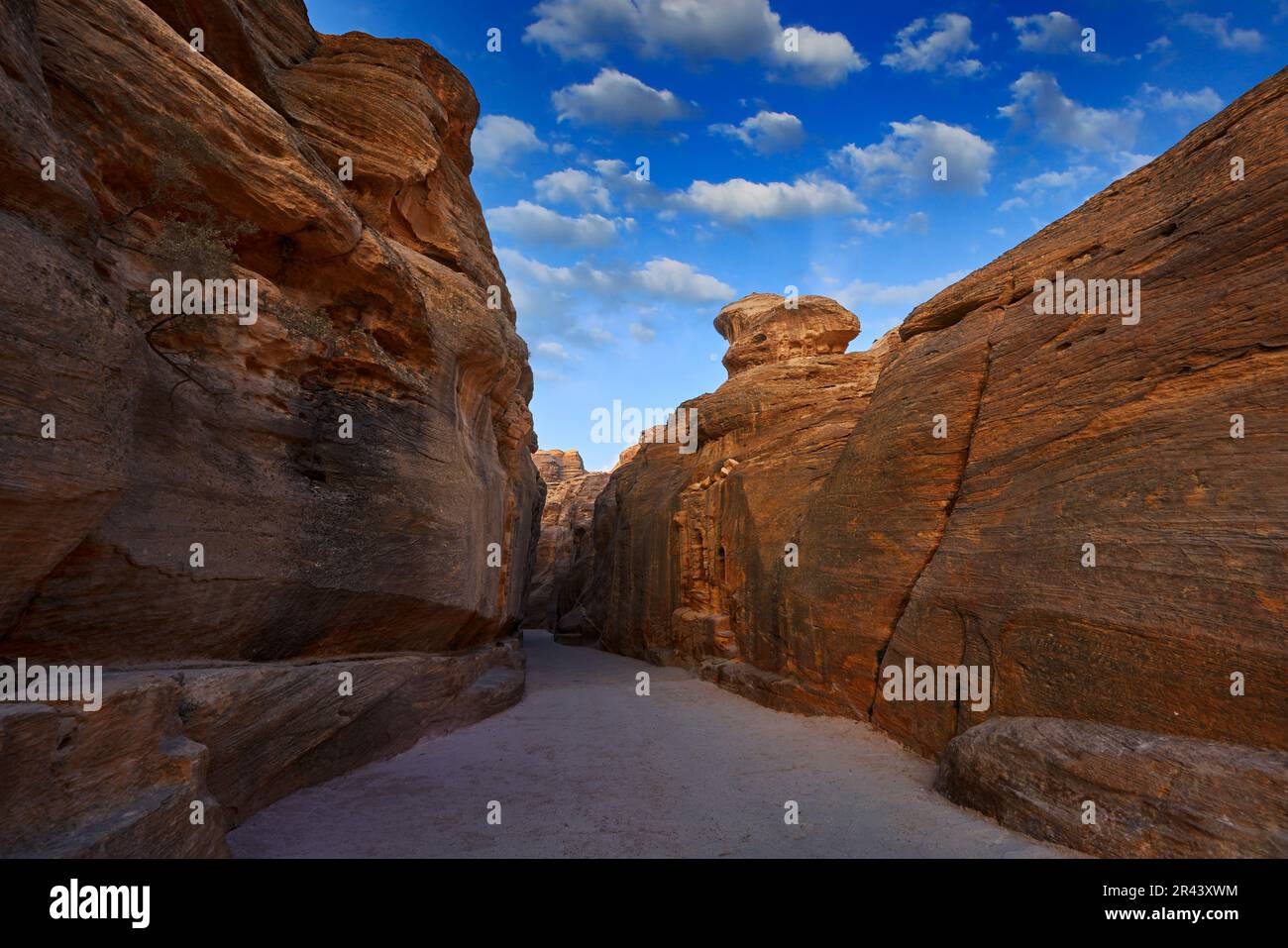 Treasury Al-Khazneh, stone rock historic sight in Petra. Travel Jordan ...