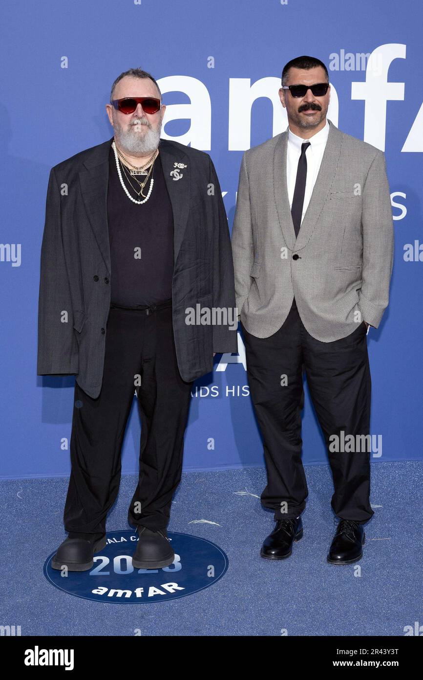 Michel Gaubert and Ryan Aguilar attend the amfAR Cannes Gala 2023 at ...