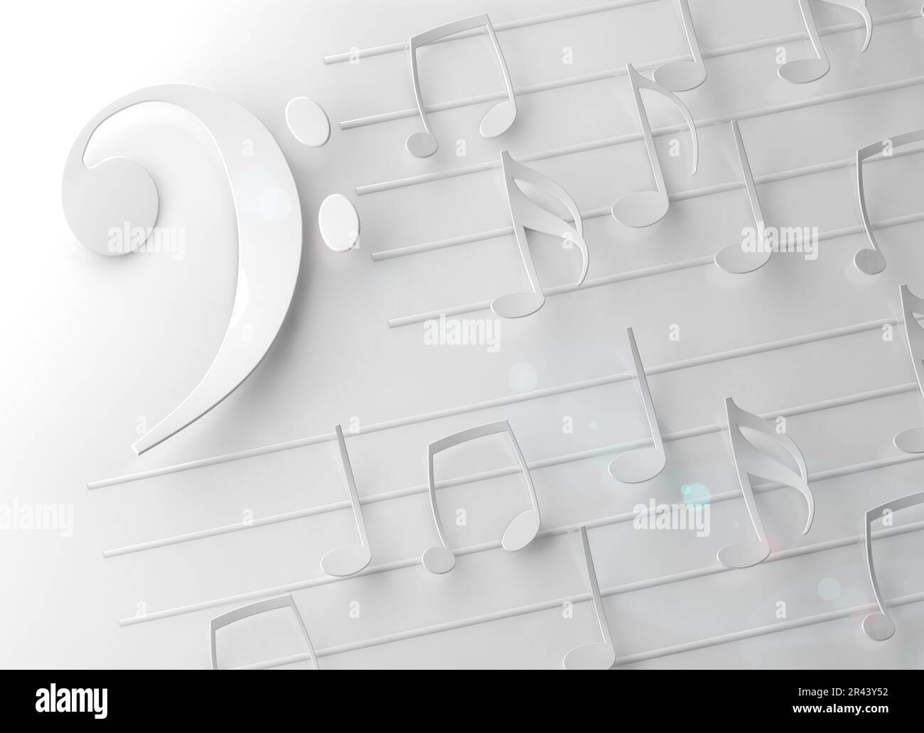 Abstract concept of symphony and classical music.Bass clef and music ...