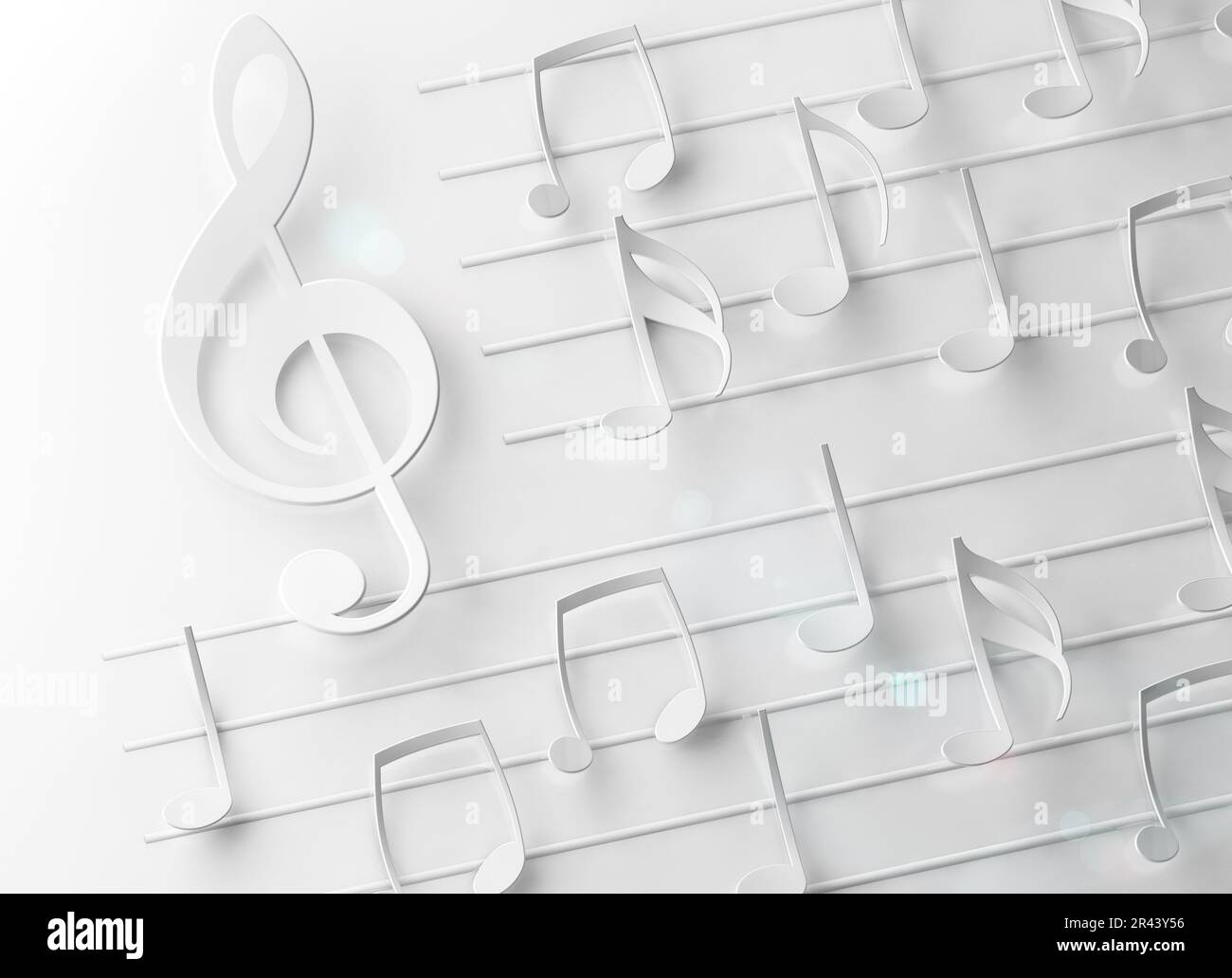 Abstract concept of symphony and classical music.Treble clef and music ...