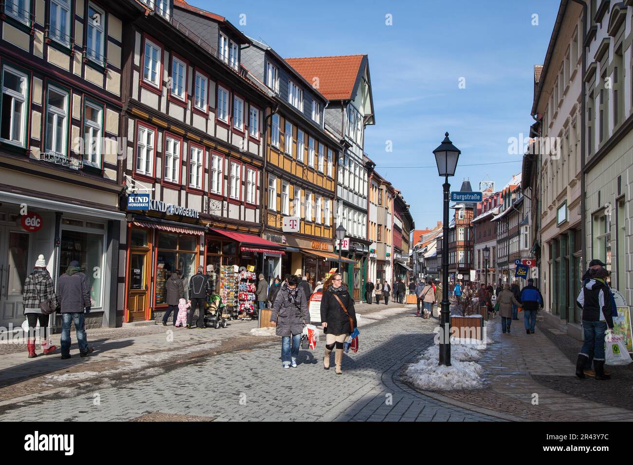 Wernigerode revitalised city centre Stock Photo - Alamy