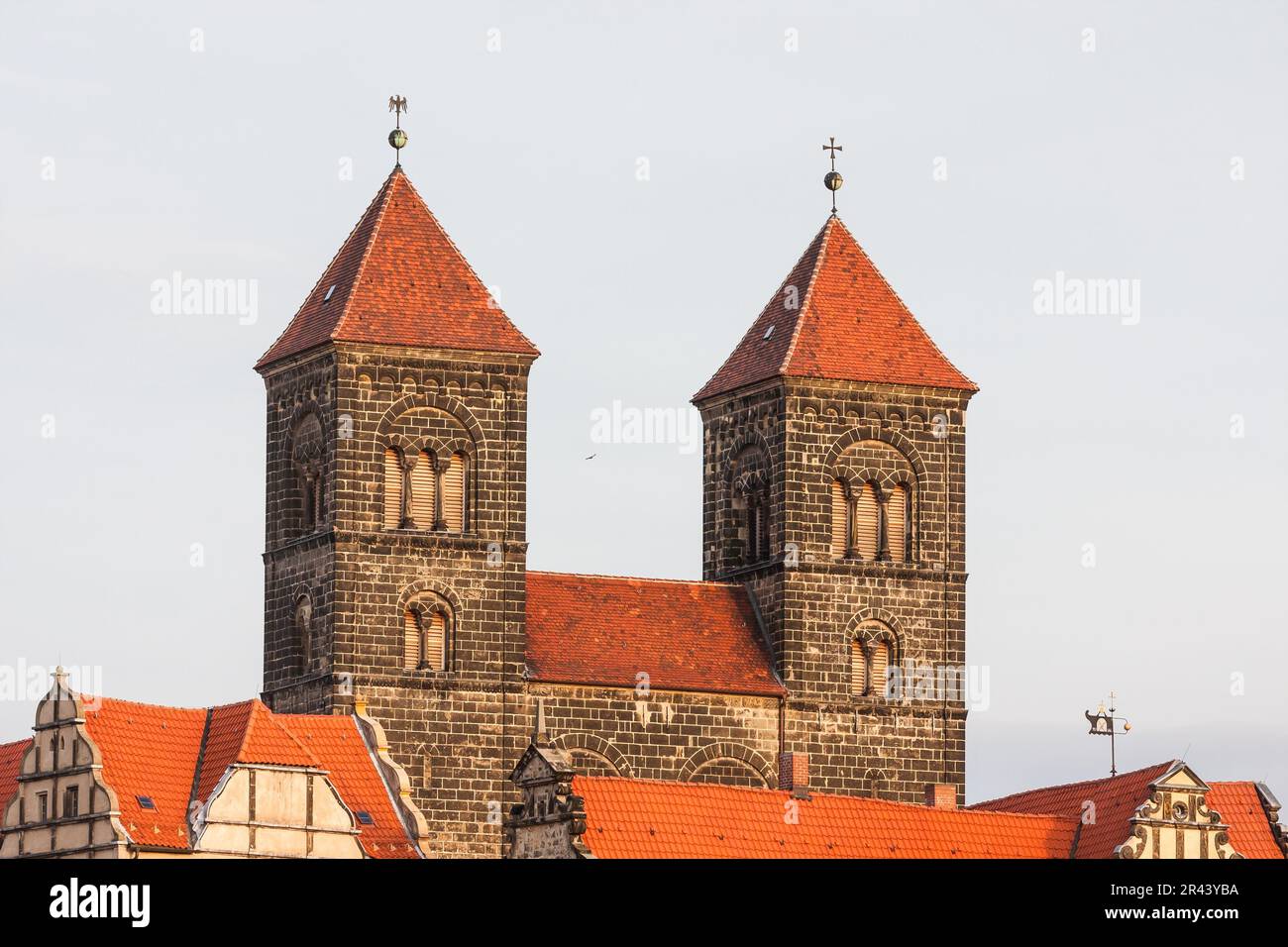 Collegiate Church Castle World Heritage City of Quedlinburg Stock Photo ...