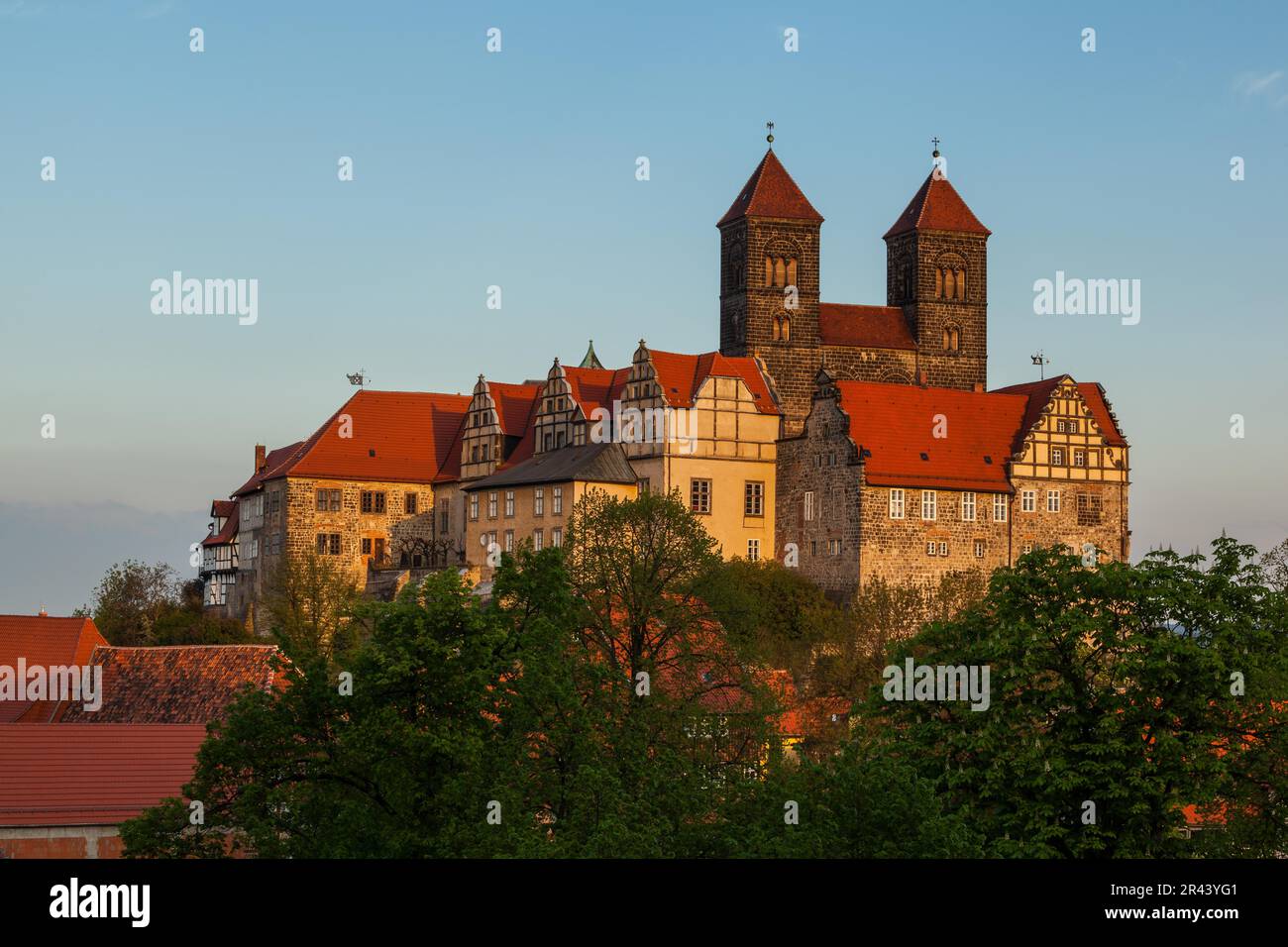 World Heritage City of Quedlinburg Schlossberg Collegiate Church Stock ...