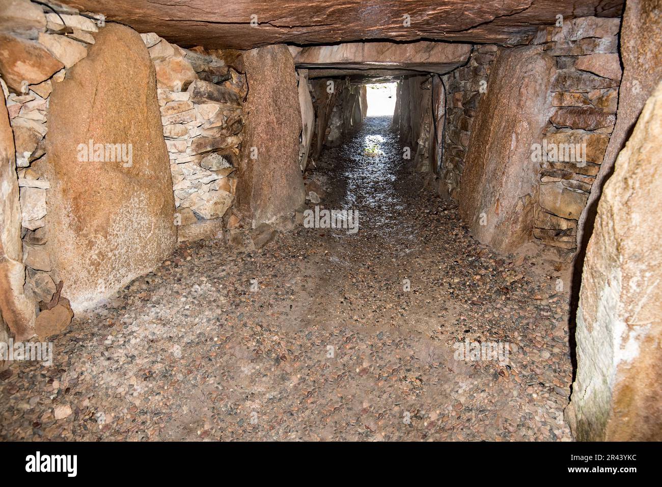 Inside the 6,000-year-old Neolithic passage grave, and beneath the huge ...