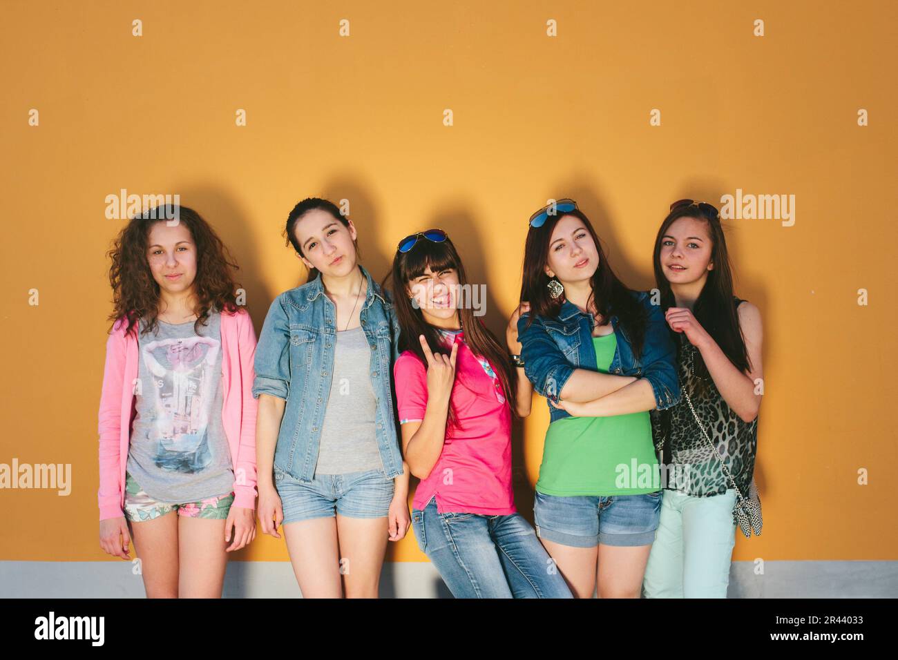 group of young cheerful girls Stock Photo - Alamy