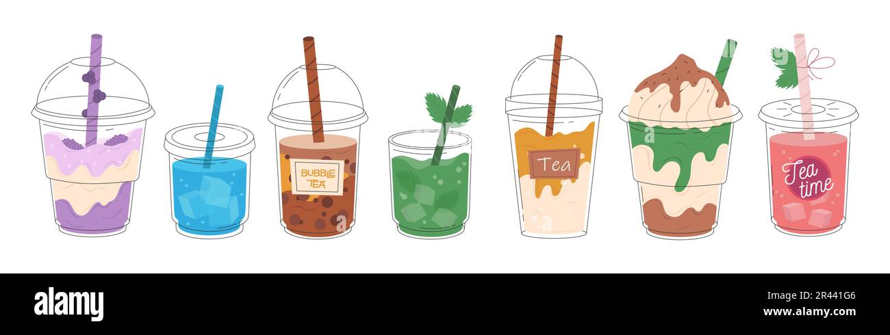 Boba milk tea, Pearl milk tea, Yummy drinks Stock Vector Image & Art ...