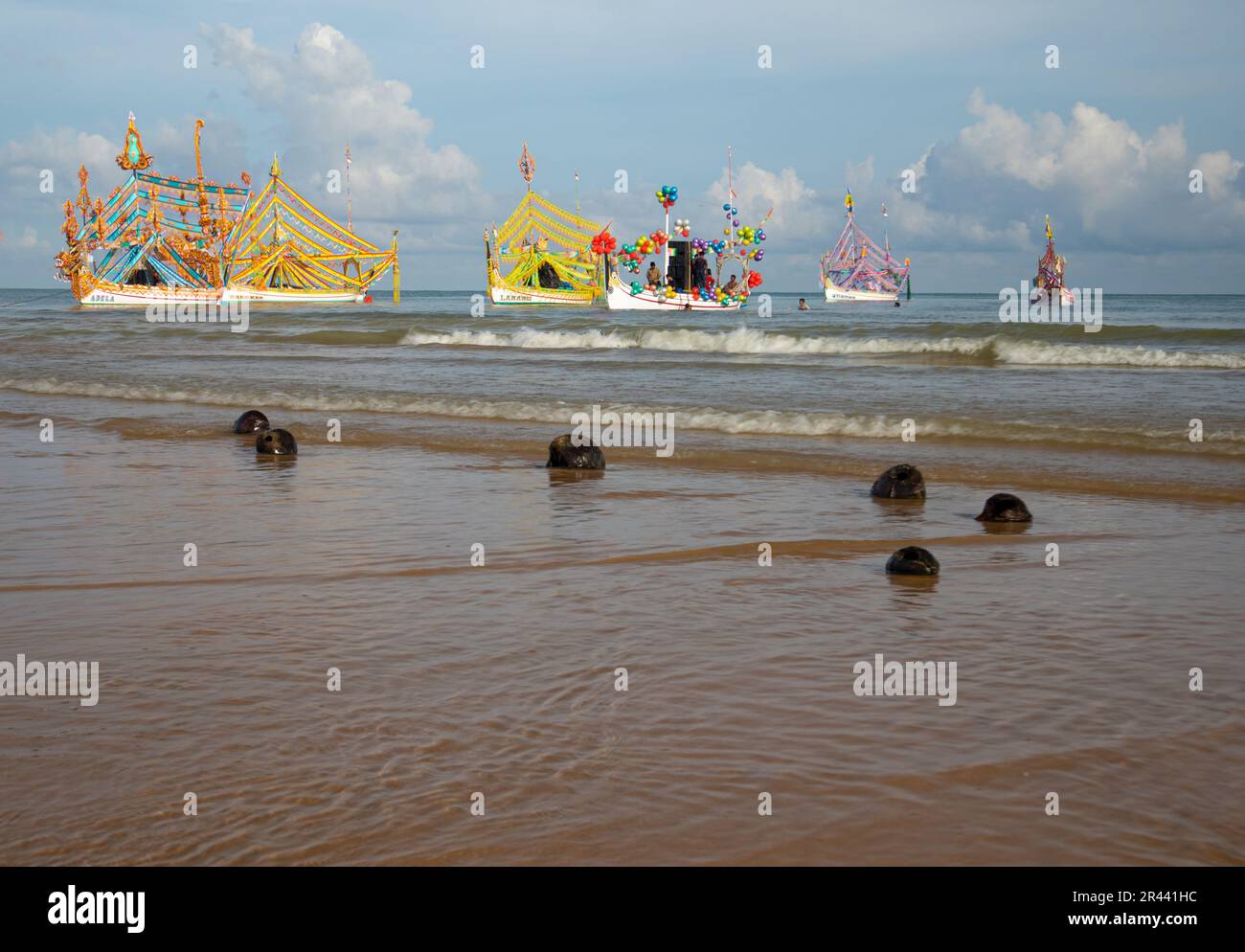 fishermen decorate their boats at the sea-picking ceremony (PETIK LAUT ...