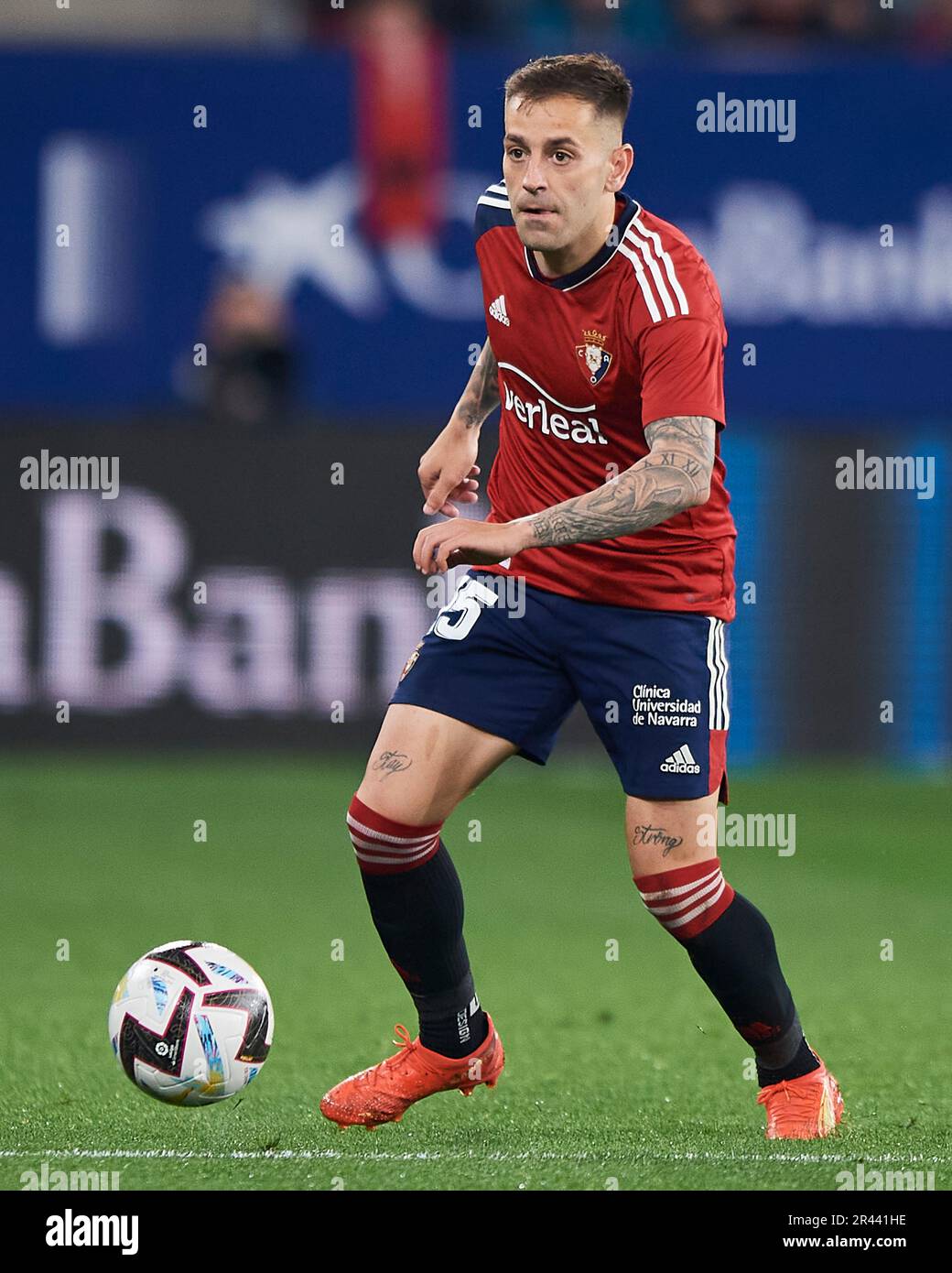 Ruben Pena of CA Osasuna in action during the La Liga Santander match ...