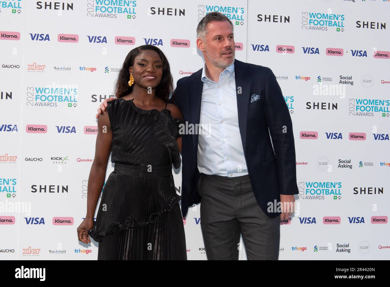 London, United Kingdom, 25th May, 2023. Eni Aluko and Jamie Carragher ...