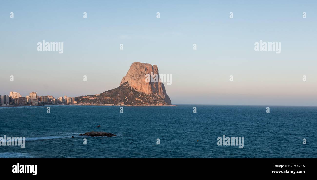 Natural background view of the mediterranean coast in calpe spain hi ...