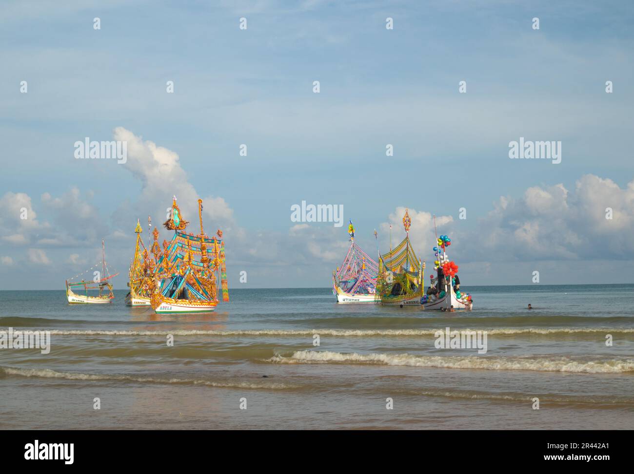 fishermen decorate their boats at the sea-picking ceremony (PETIK LAUT ...