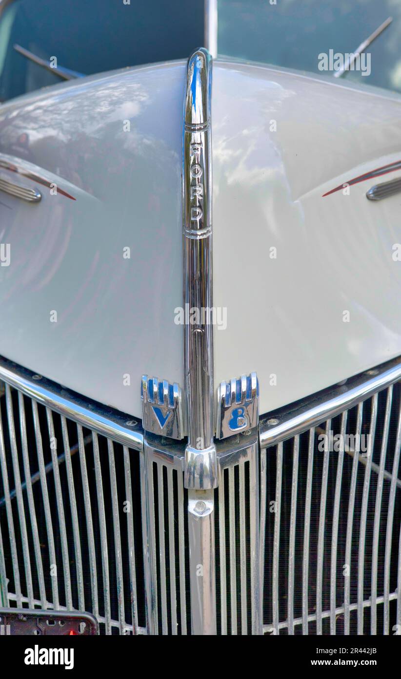 Ford V8 radiator mascot, Classiy Days, Berlin, Germany Stock Photo - Alamy