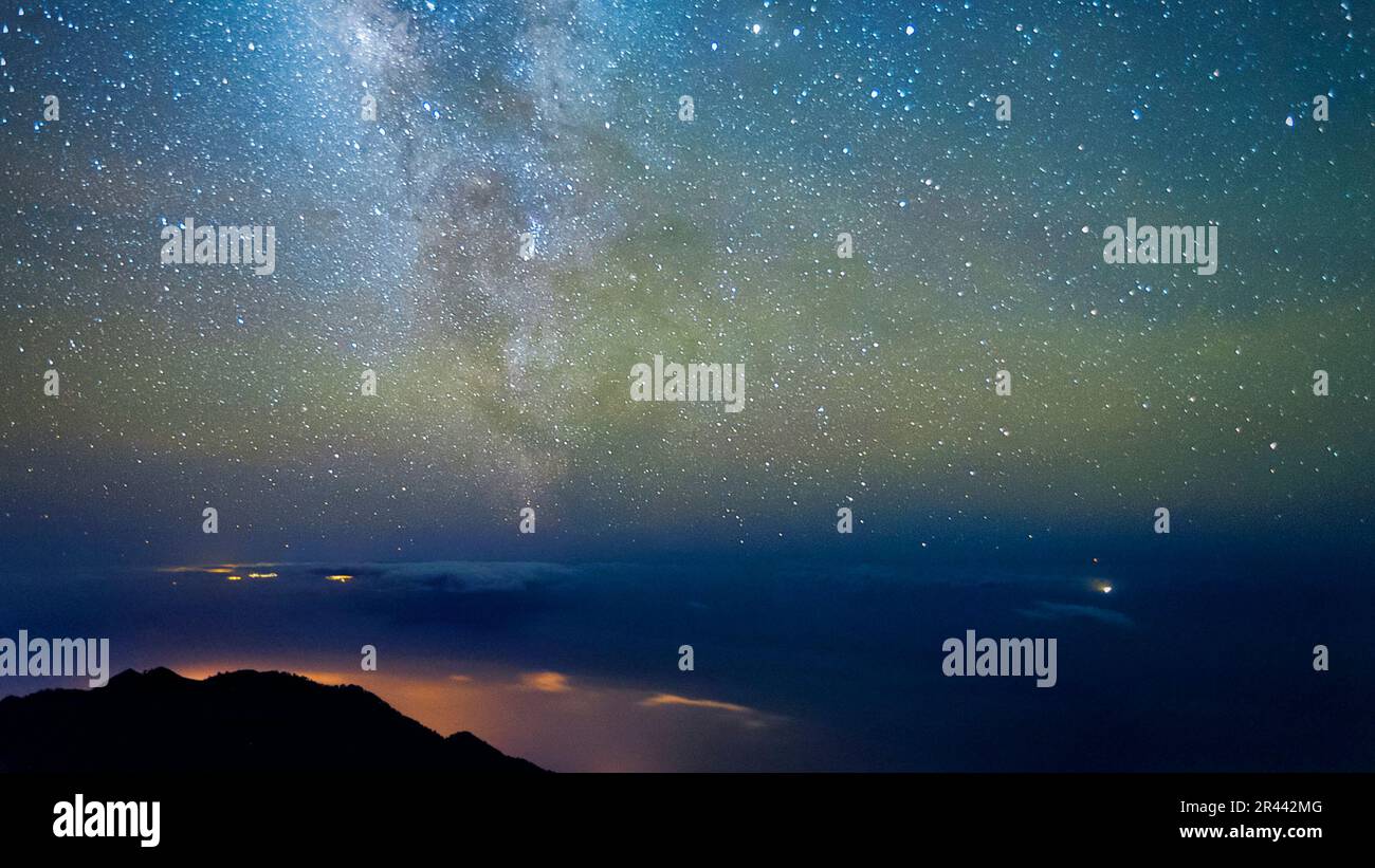 the starry sky above the sea Stock Photo - Alamy