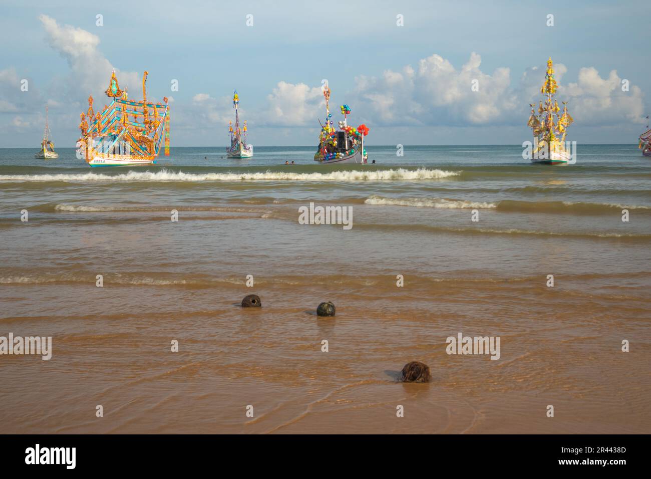 fishermen decorate their boats at the sea-picking ceremony (PETIK LAUT ...