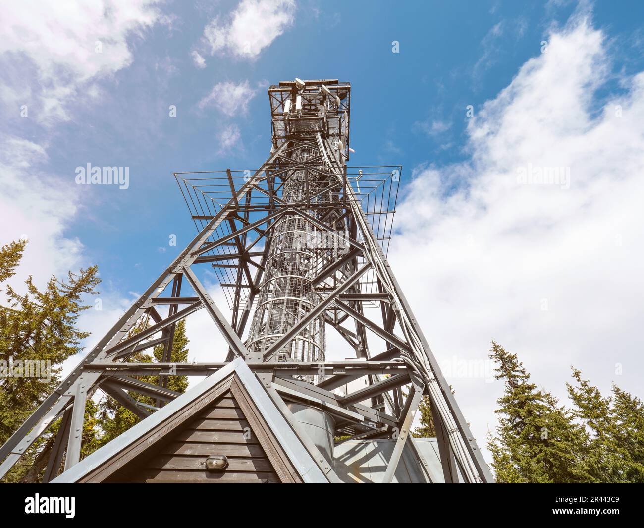 Silver building sky tower observation hi-res stock photography and ...