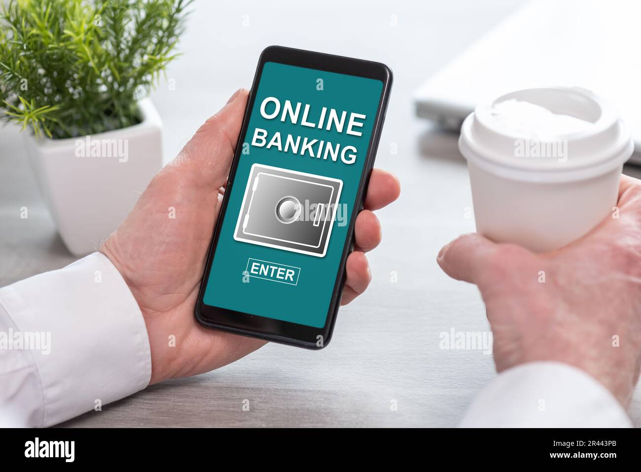 Smartphone screen displaying an online banking concept Stock Photo - Alamy