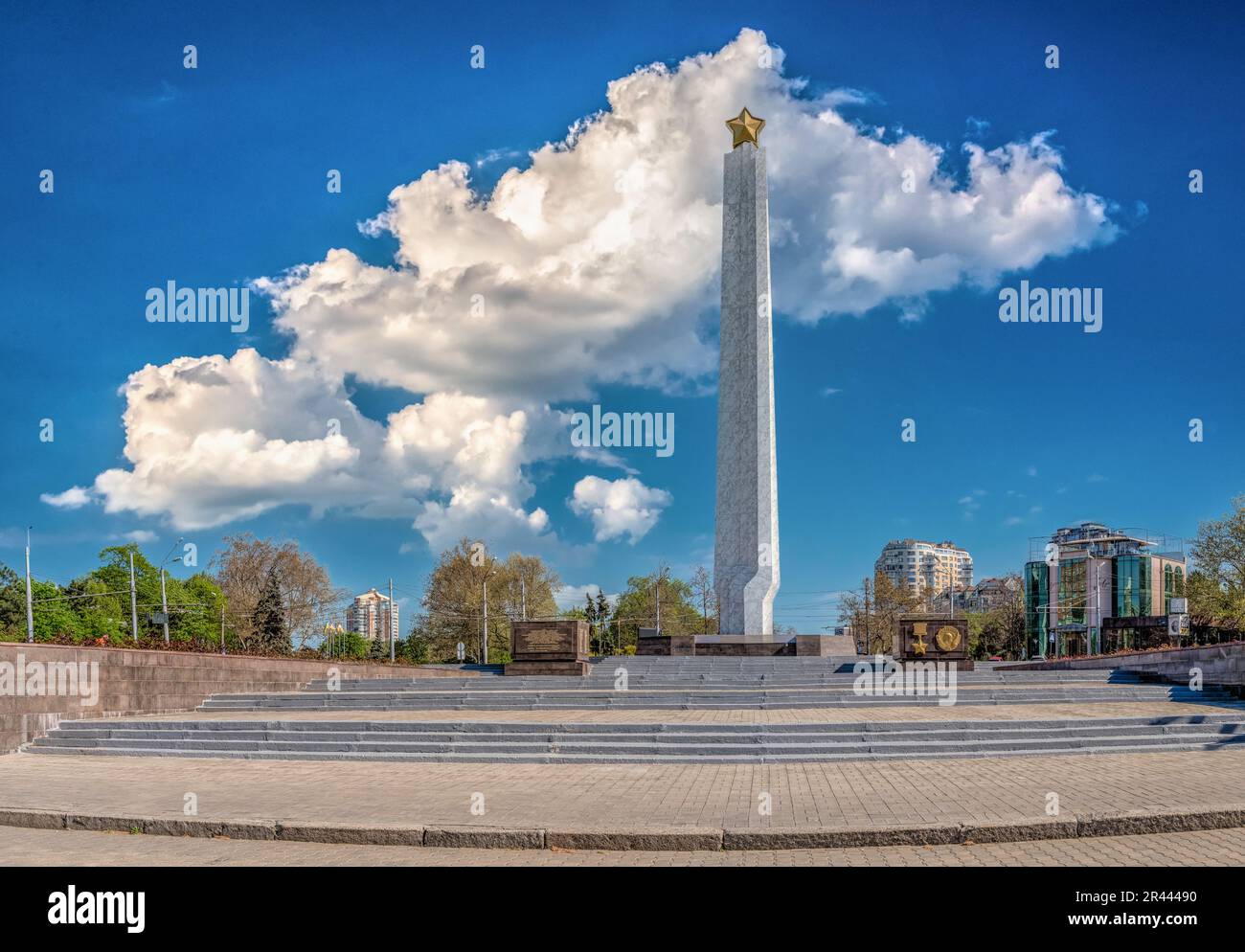 Wings of Victory monument in Arcadia district in Odessa, Ukraine Stock ...