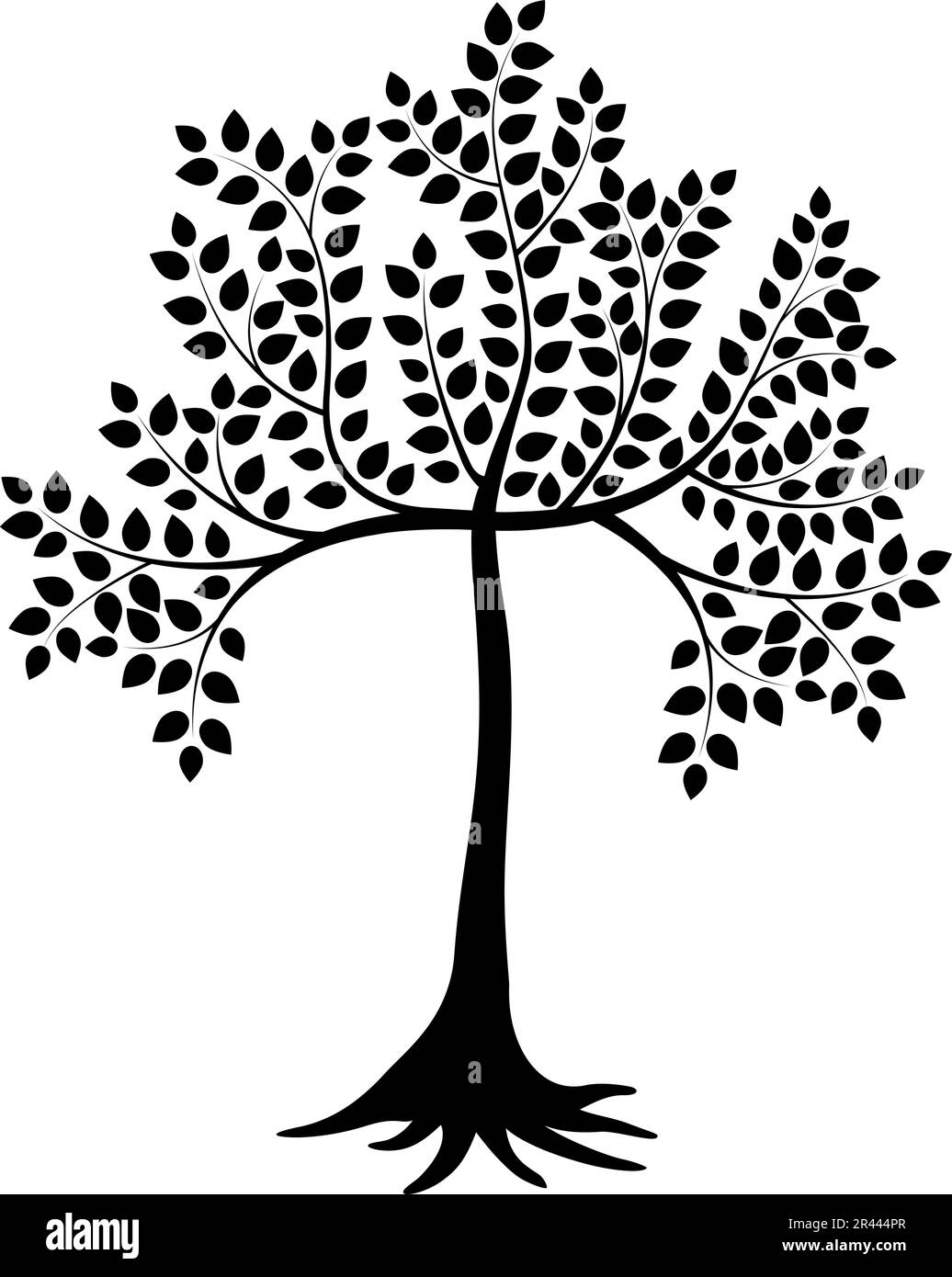 Simple Tree Silhouette Roots