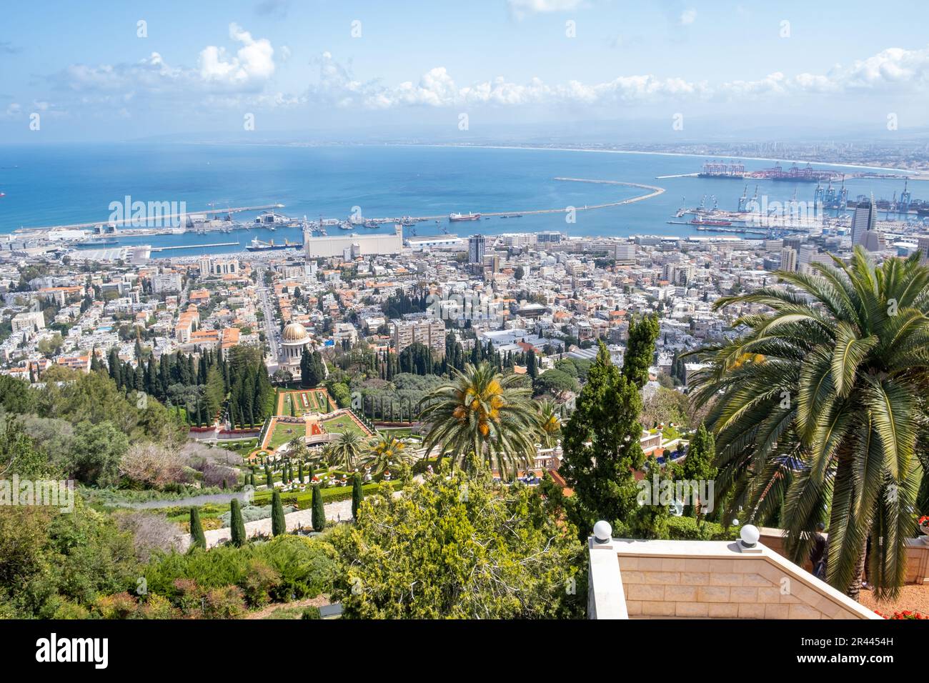The cityscape of Haifa city and metropolitan area. Panoramic vie Stock ...