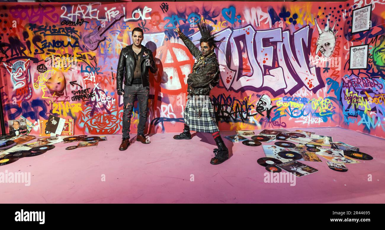 London, UK. 26th May, 2023. Zombie Punk visiting a brand new art ...