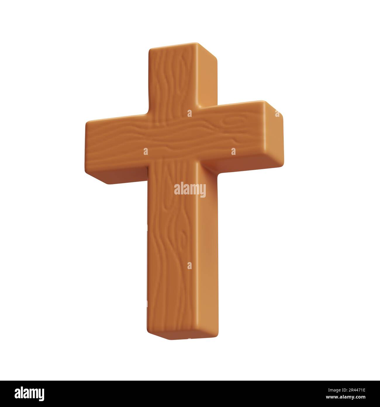 3d icon rendering Wooden Cross, symbol of the resurrection of Jesus ...