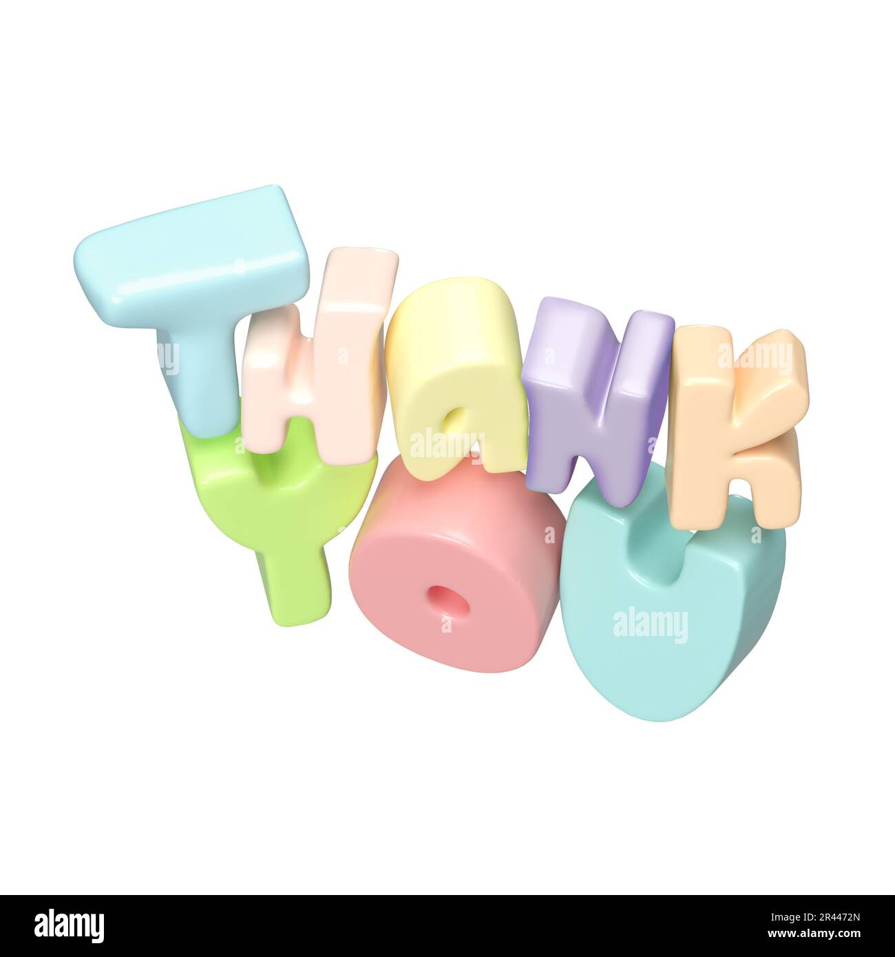 Thank you multicolor lettering 3d text icon hand drawn, thanksgiving ...