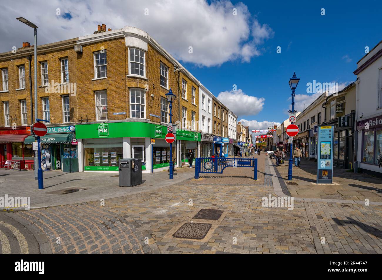 Windmill St Gravesend with banners for coronation in Gravesend Kent ...