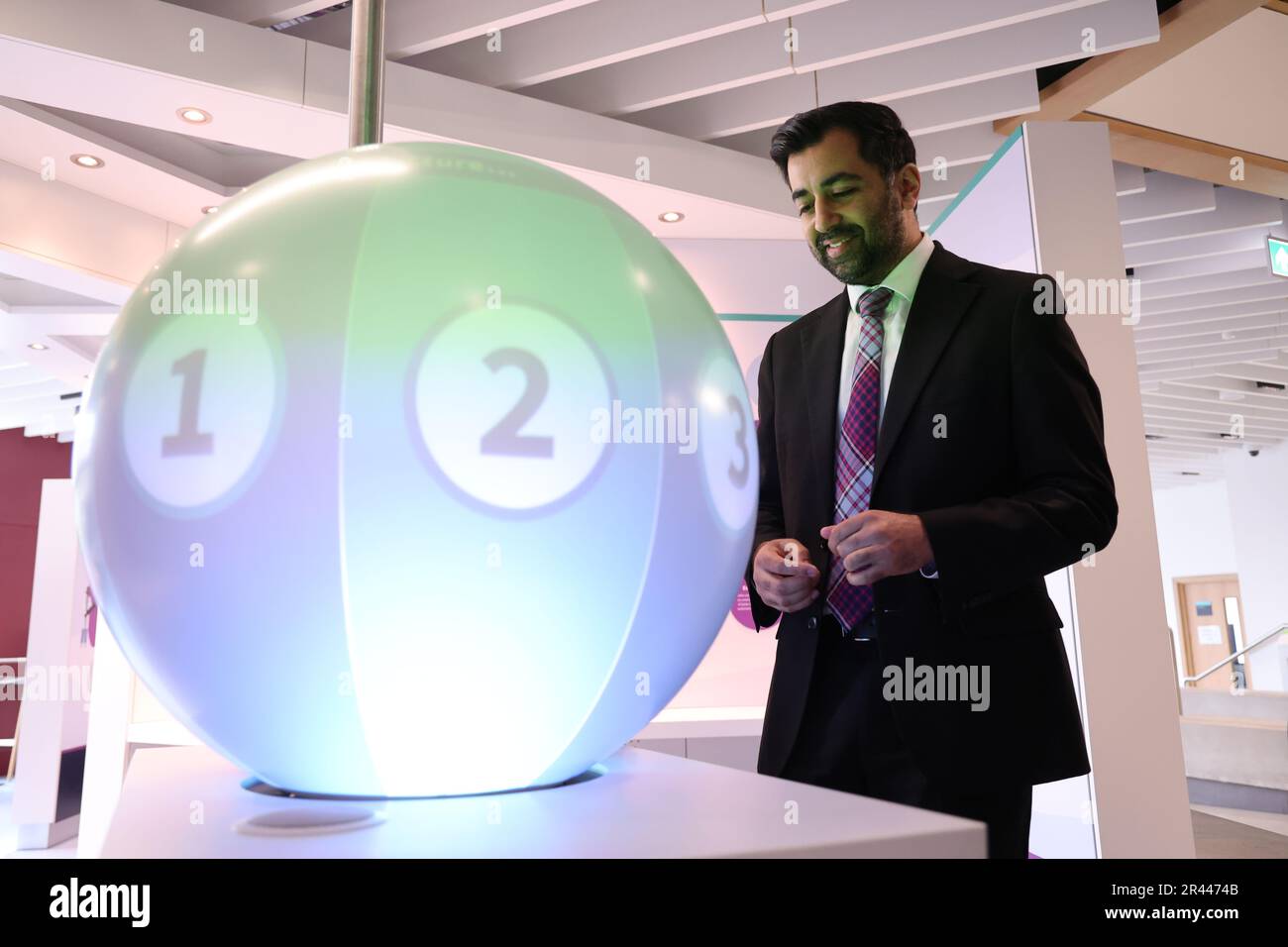 First Minister of Scotland Humza Yousaf tours the recently completed ...