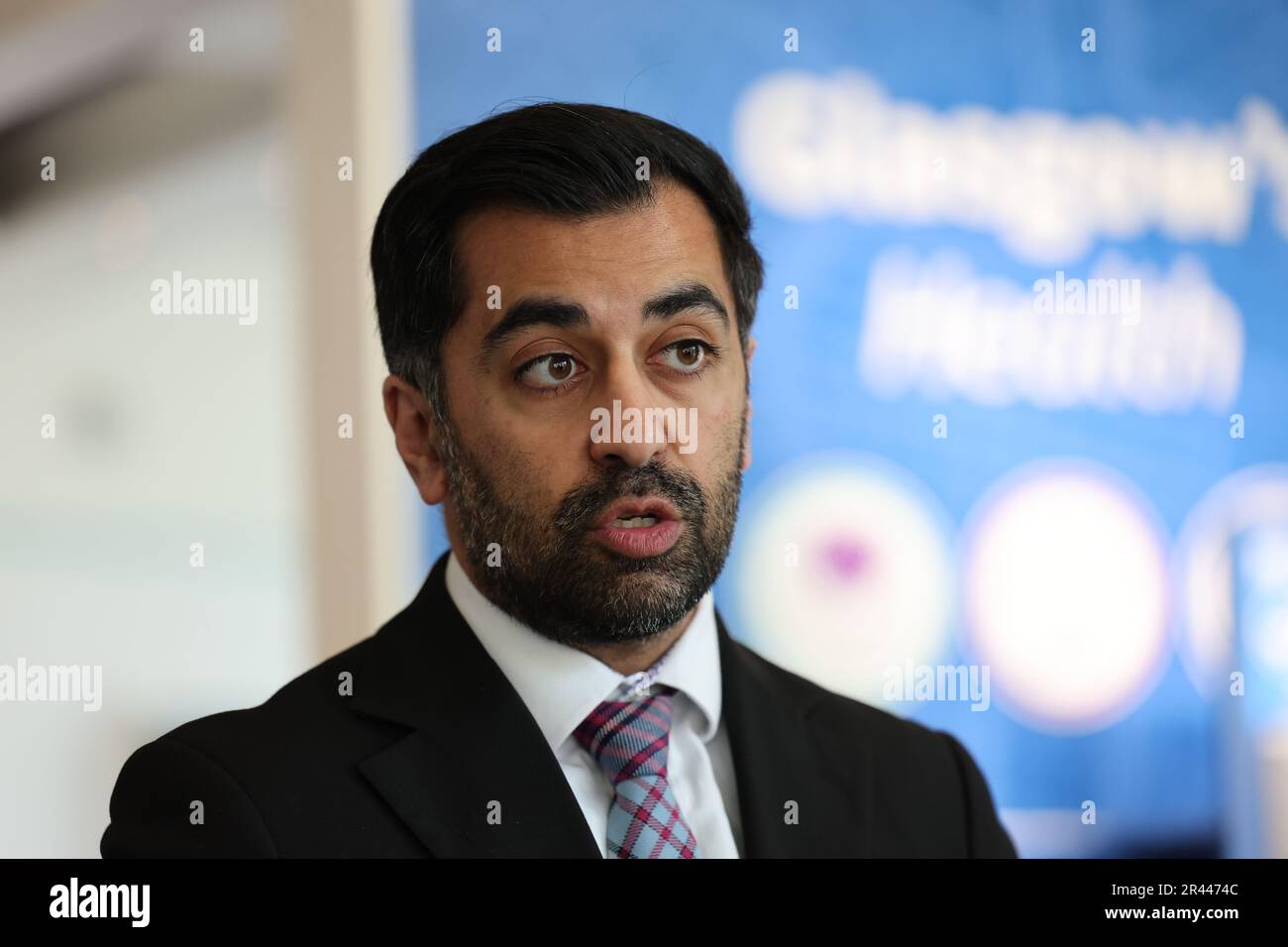 First Minister of Scotland Humza Yousaf tours the recently completed ...