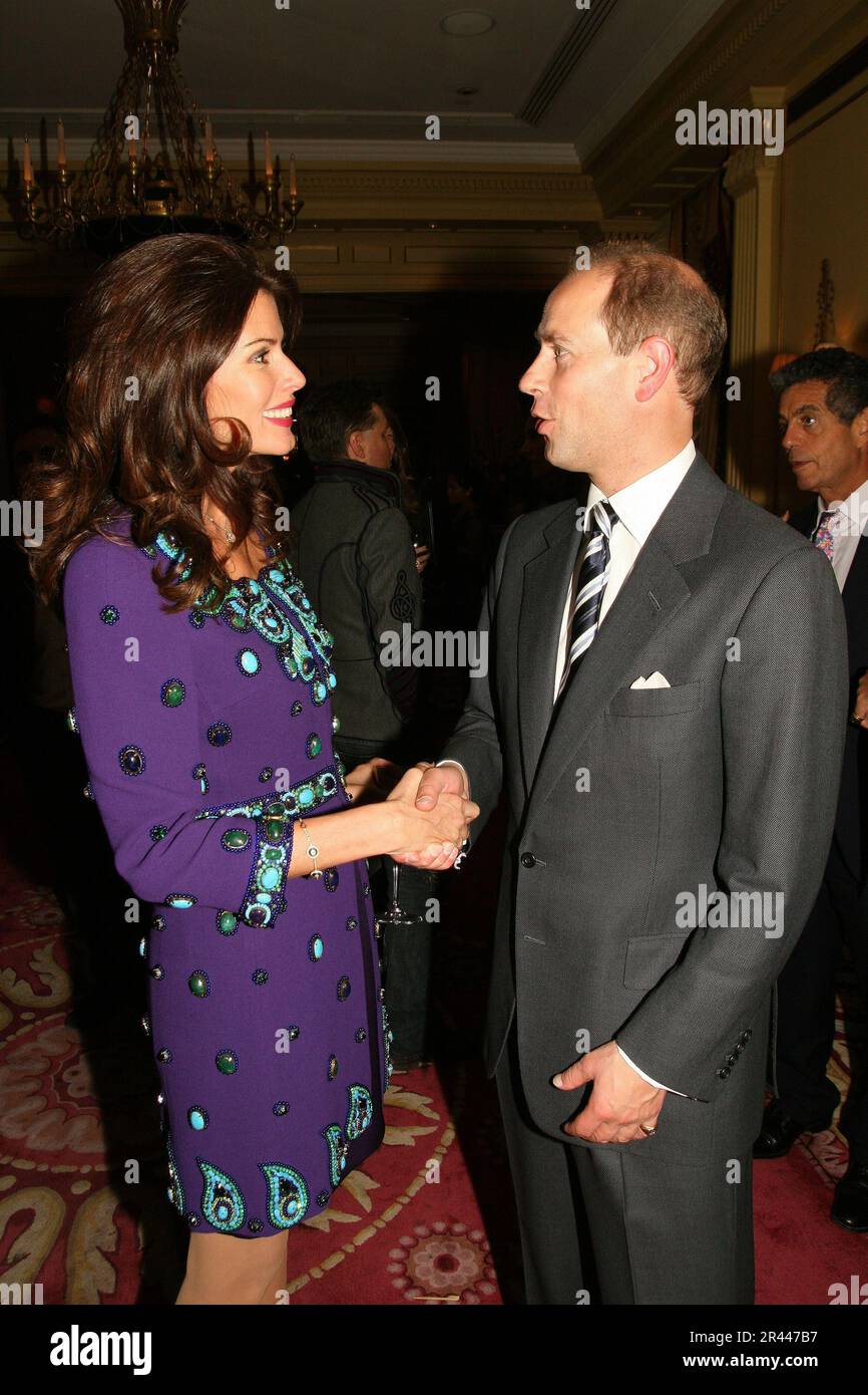 Christina Estrada Juffali (L) meeting Prince Edward at charity event at ...
