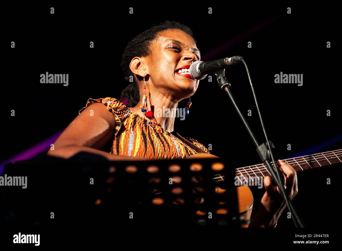 Portuguese jazz singer and songwriter Carmen Souza sings live during ...
