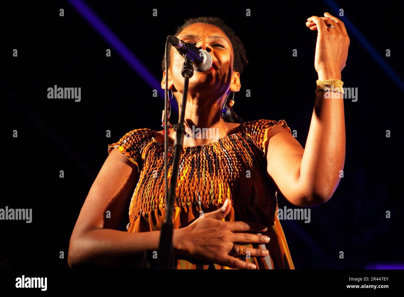 Portuguese jazz singer and songwriter Carmen Souza sings live during ...